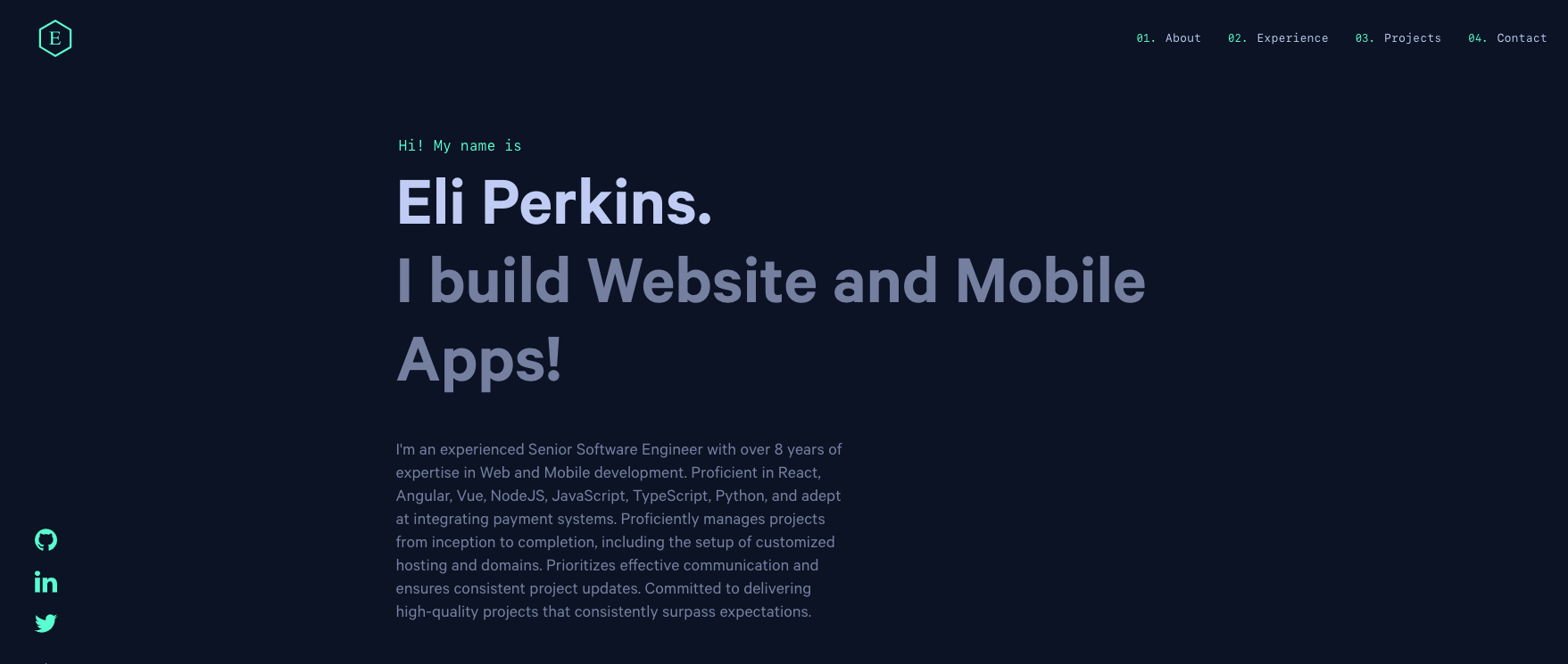 Eli Perkins | Software Developer | Frontend Developer